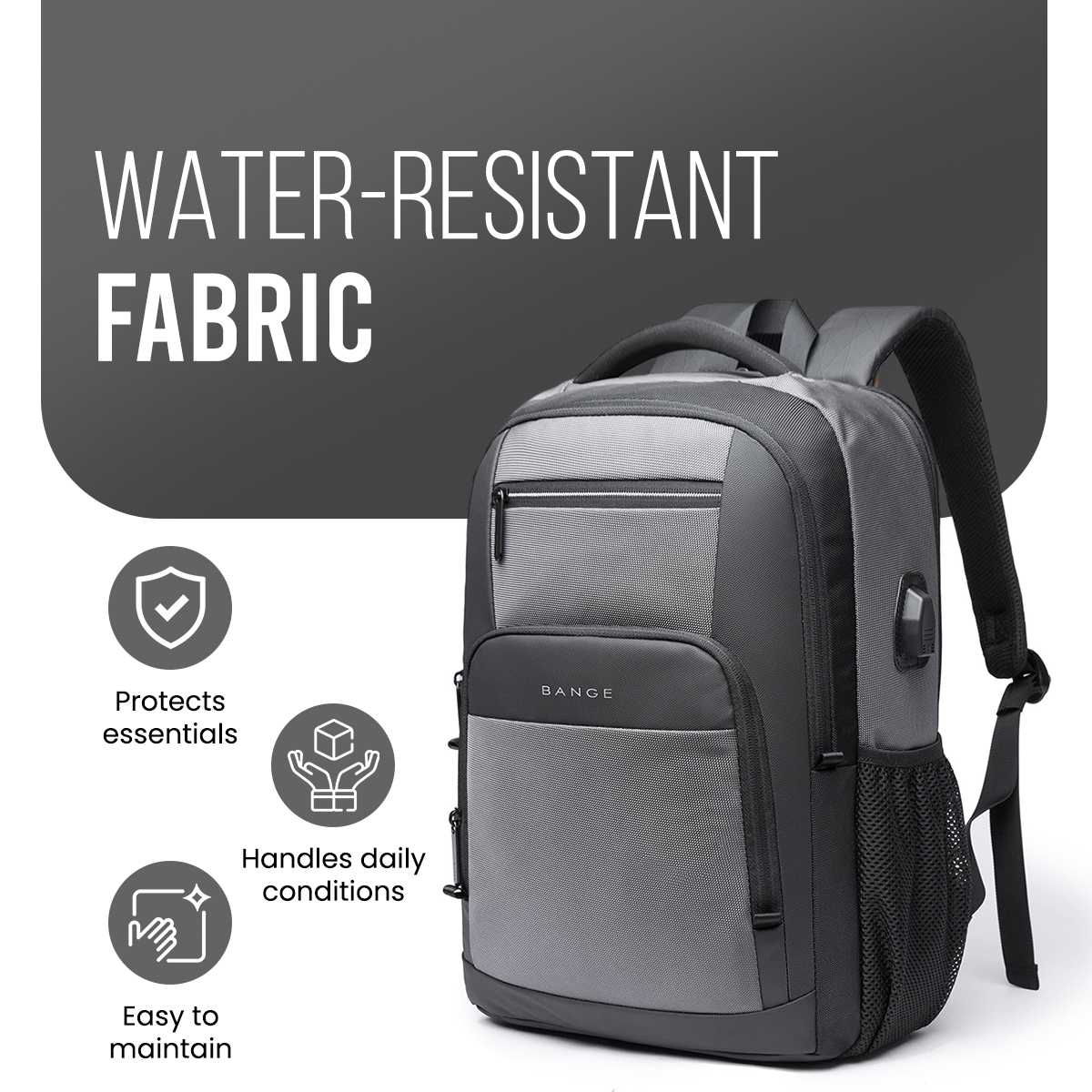 SWISS CUT DESIGN BACKPACK - GREY - 26L – Red Lemon